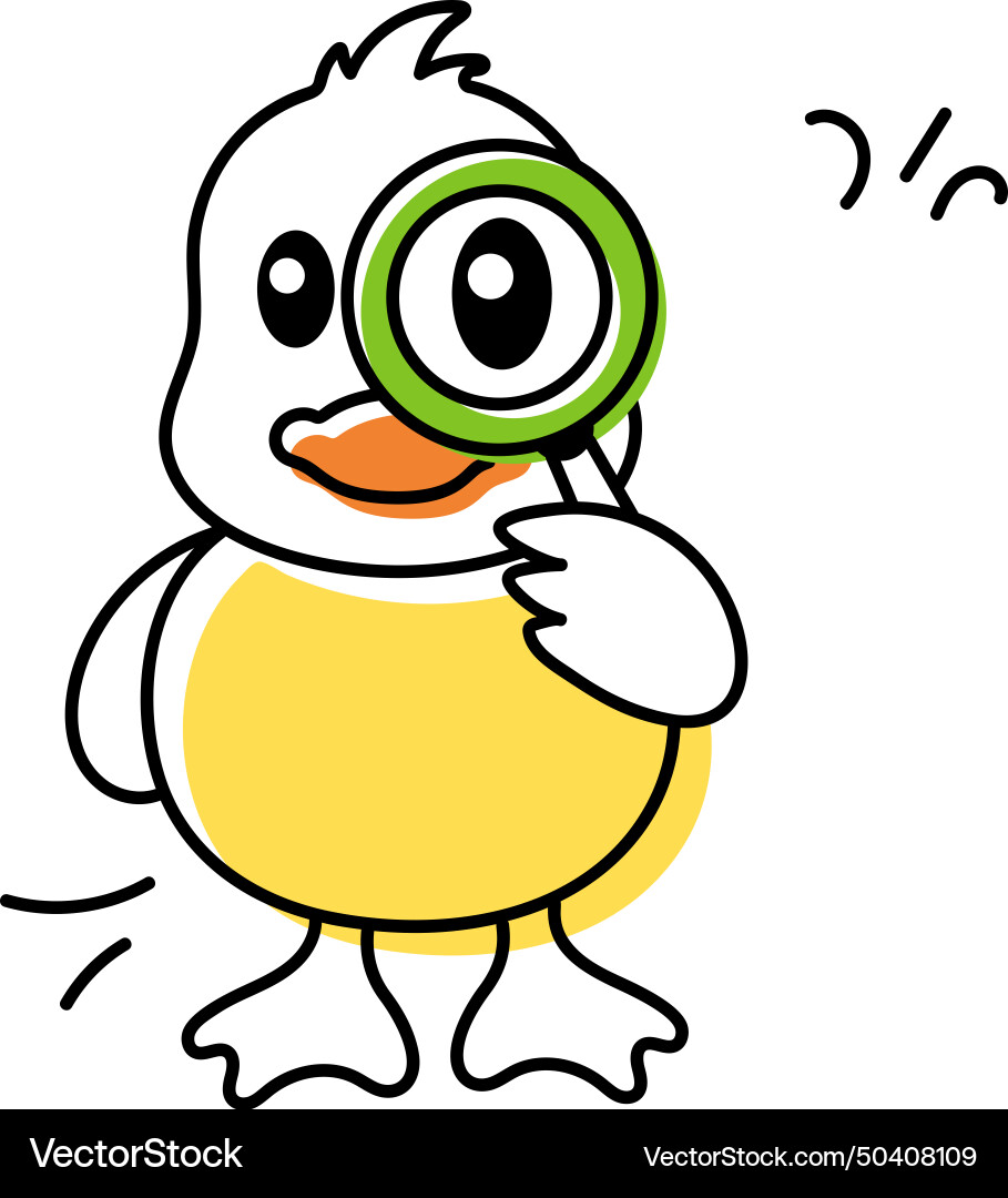 Basic rgbfunny duck doodles Royalty Free Vector Image