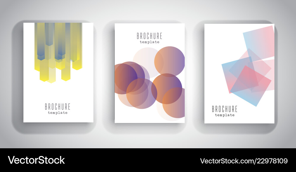 Brochure templates with abstract designs Vector Image