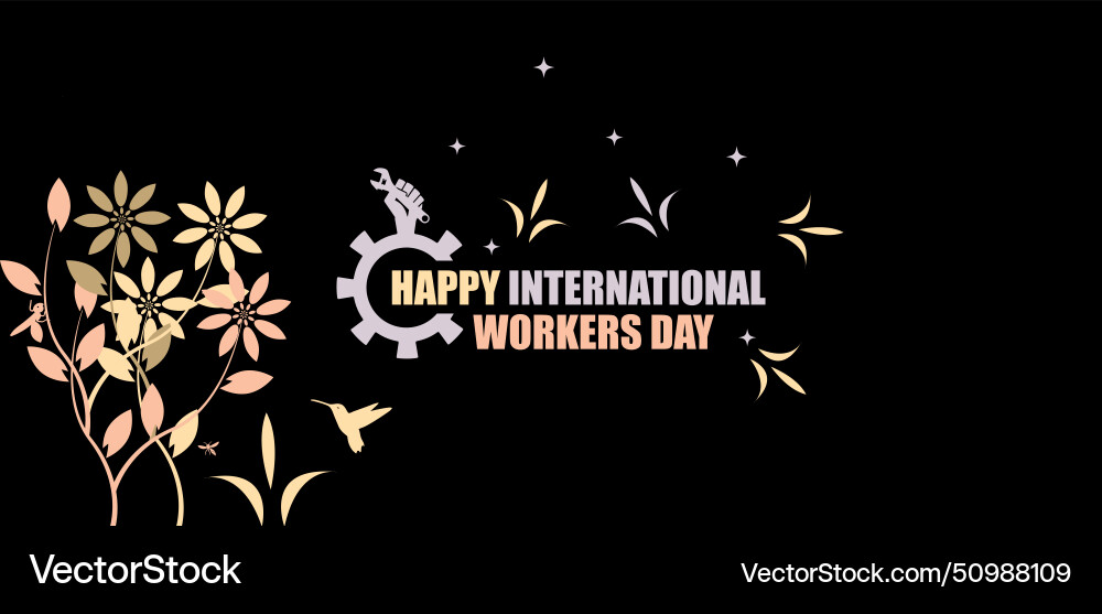 Colorful creation international workers day Vector Image