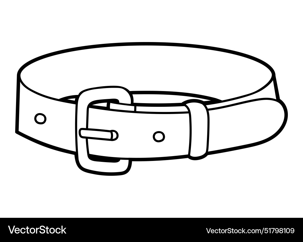 Coloring book for kids leather belt Royalty Free Vector