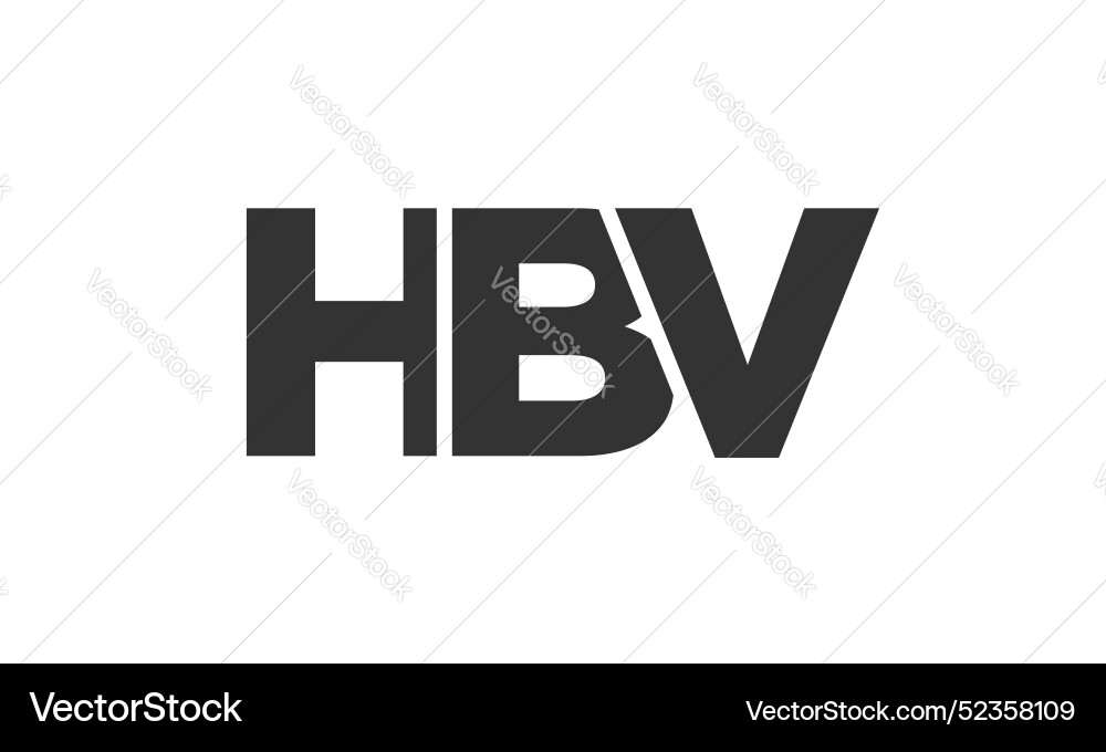 Hbv logo design template with strong and modern Vector Image