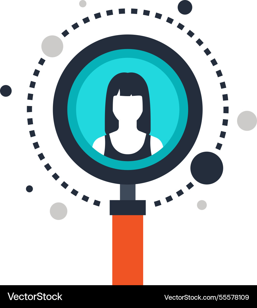 Human resources flat web icon concept Royalty Free Vector