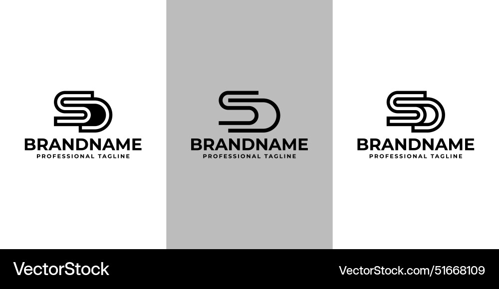 Letters sd monogram logo set versatile Royalty Free Vector