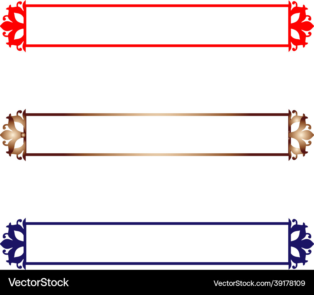 Luxury gold title border png Royalty Free Vector Image