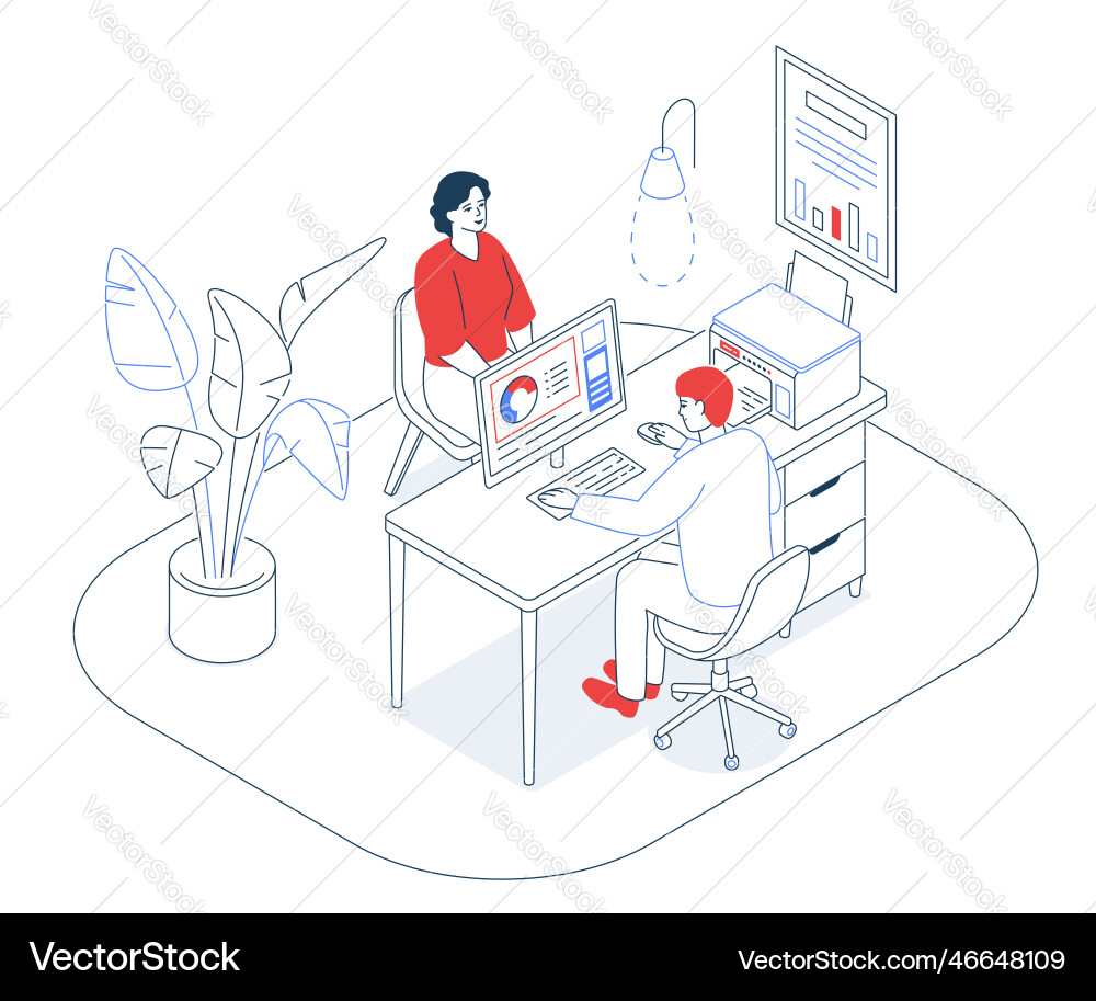 Market analysis - modern line design style Vector Image