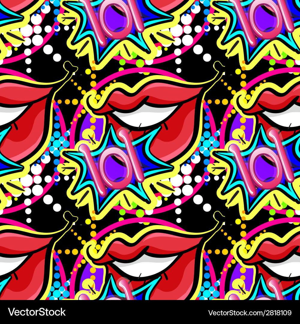 Seamless lips Royalty Free Vector Image - VectorStock