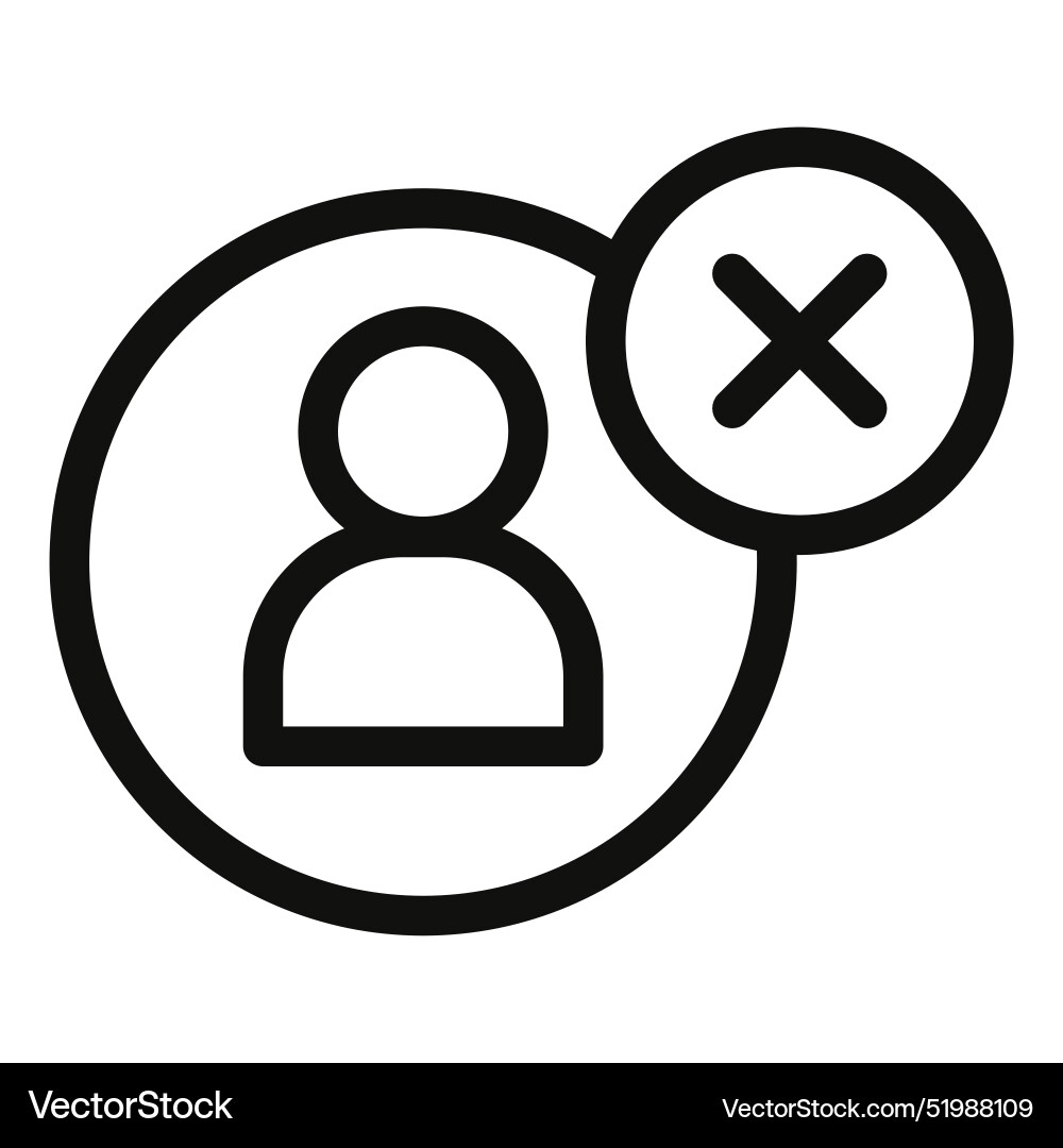 User deletion icon perfect for account management Vector Image