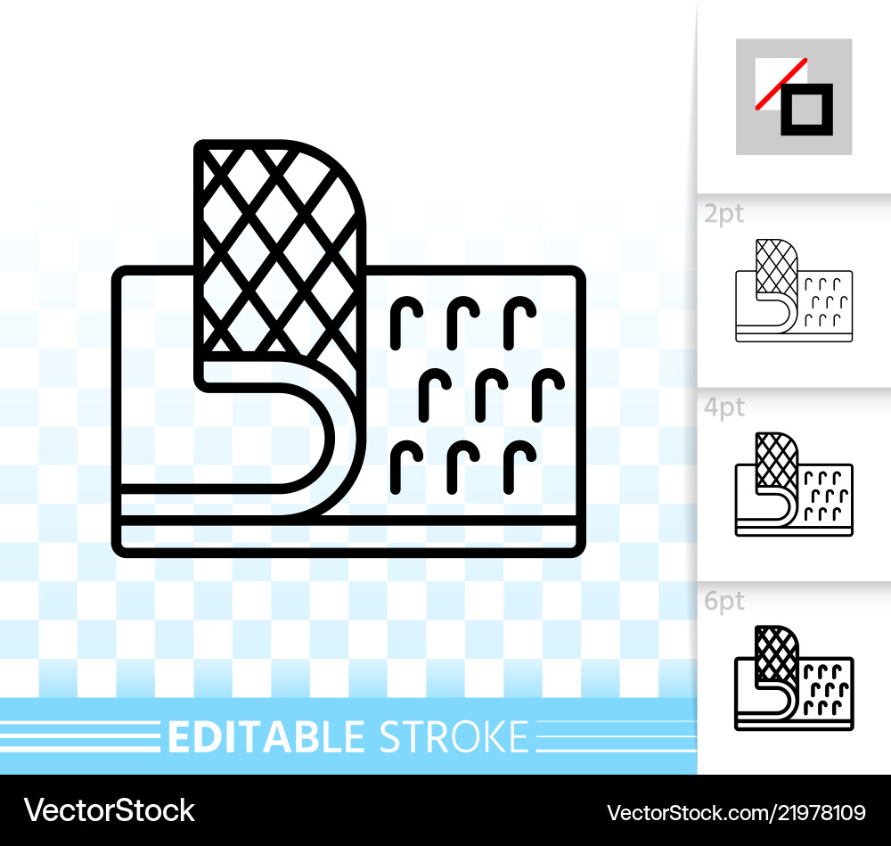Velcro Fastener Line Icon Royalty Free Vector Image