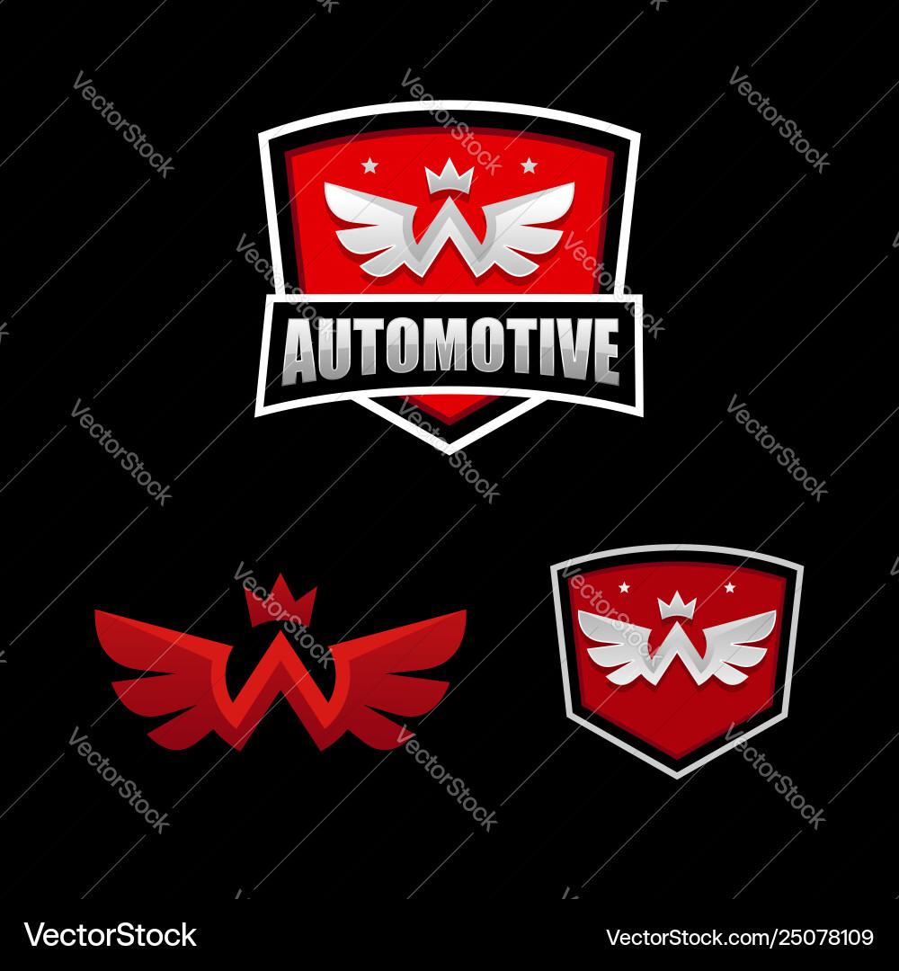 Wing design concept template Royalty Free Vector Image