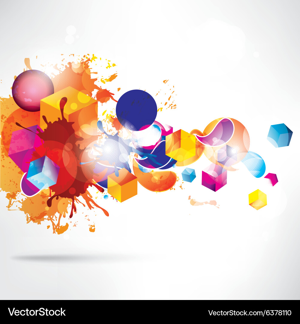 Abstract colorful background with geometric Vector Image