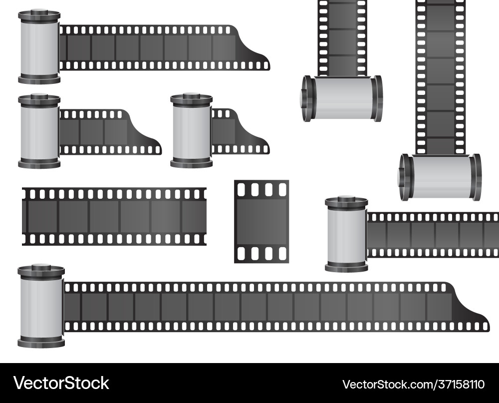 Camera film roll design isolated on white Vector Image