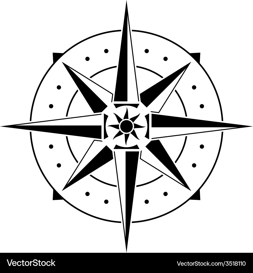 Classic Compass Symbol Royalty Free Vector Image