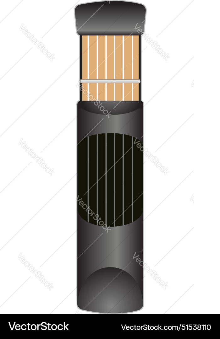 Classic wooden matchstick in black matchbox Vector Image