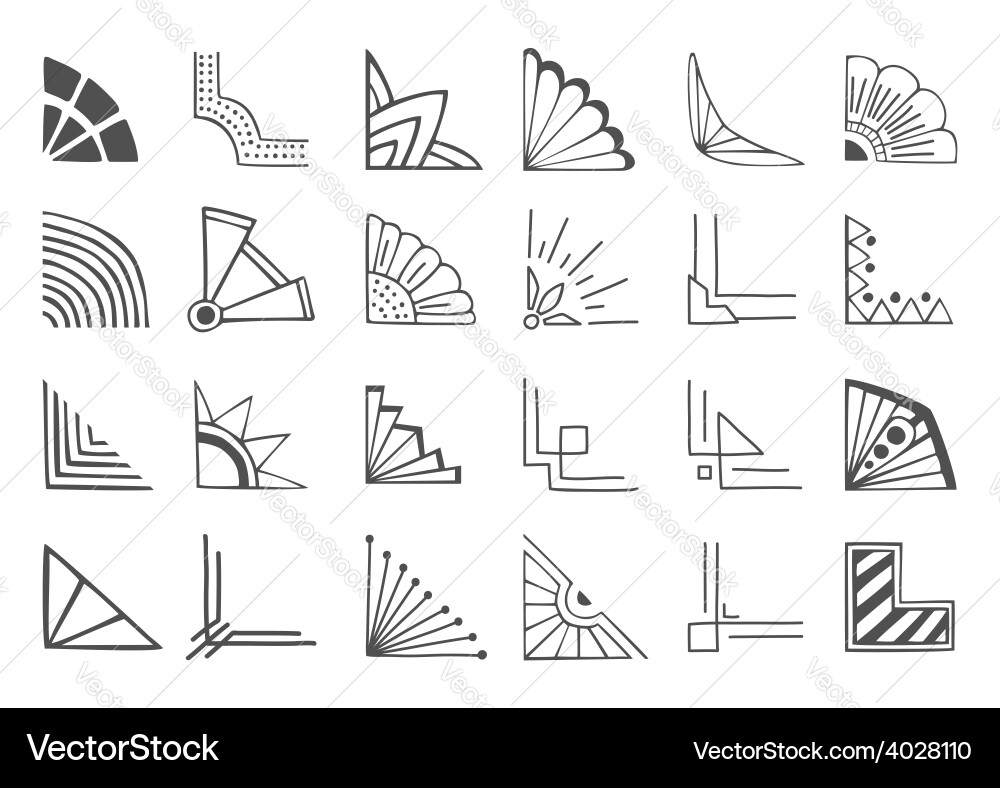 Corners elements Royalty Free Vector Image - VectorStock