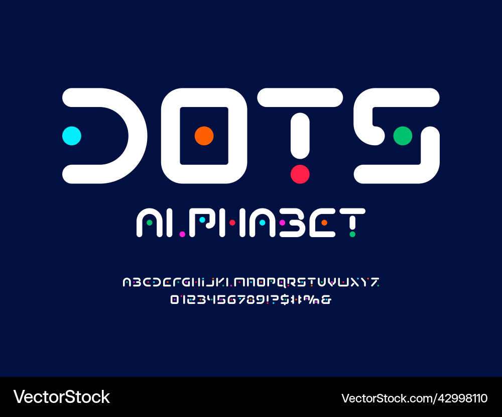 Futuristic font Royalty Free Vector Image - VectorStock