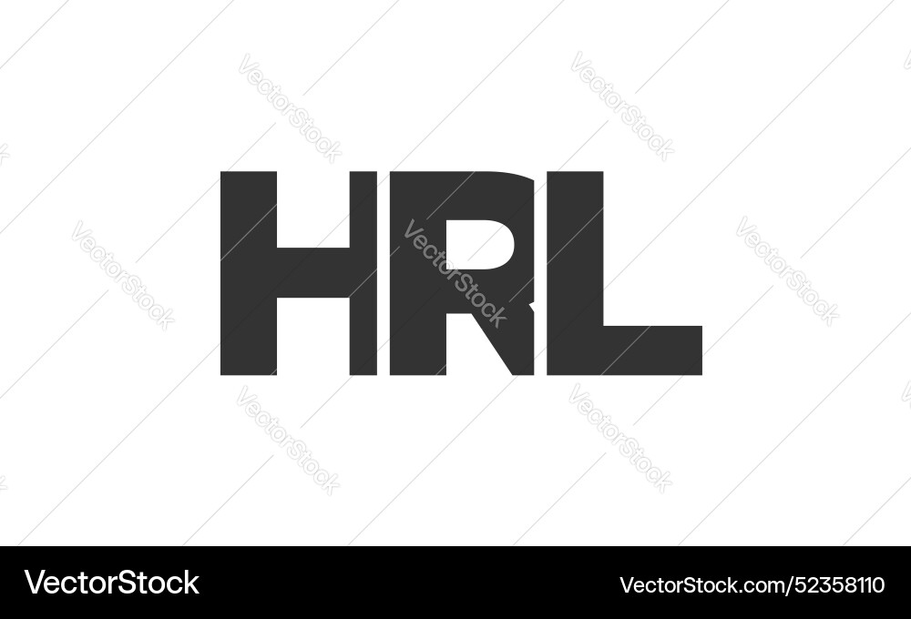 Hrl logo design template with strong and modern Vector Image