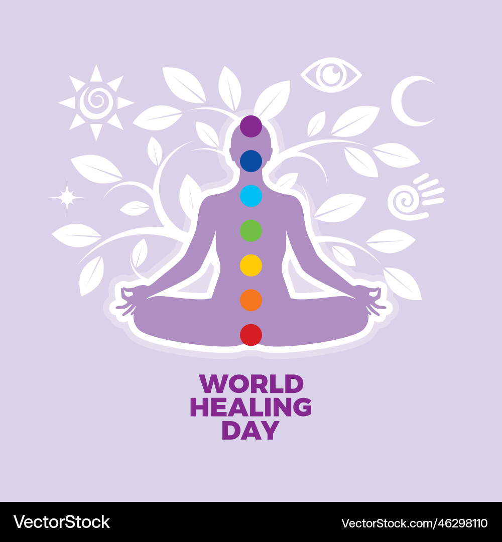 World healing day poster Royalty Free Vector Image