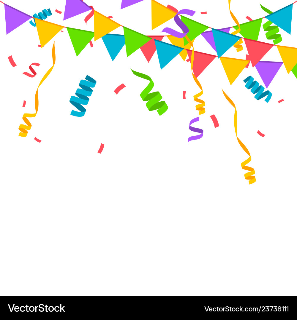 Confetti in flat style Royalty Free Vector Image