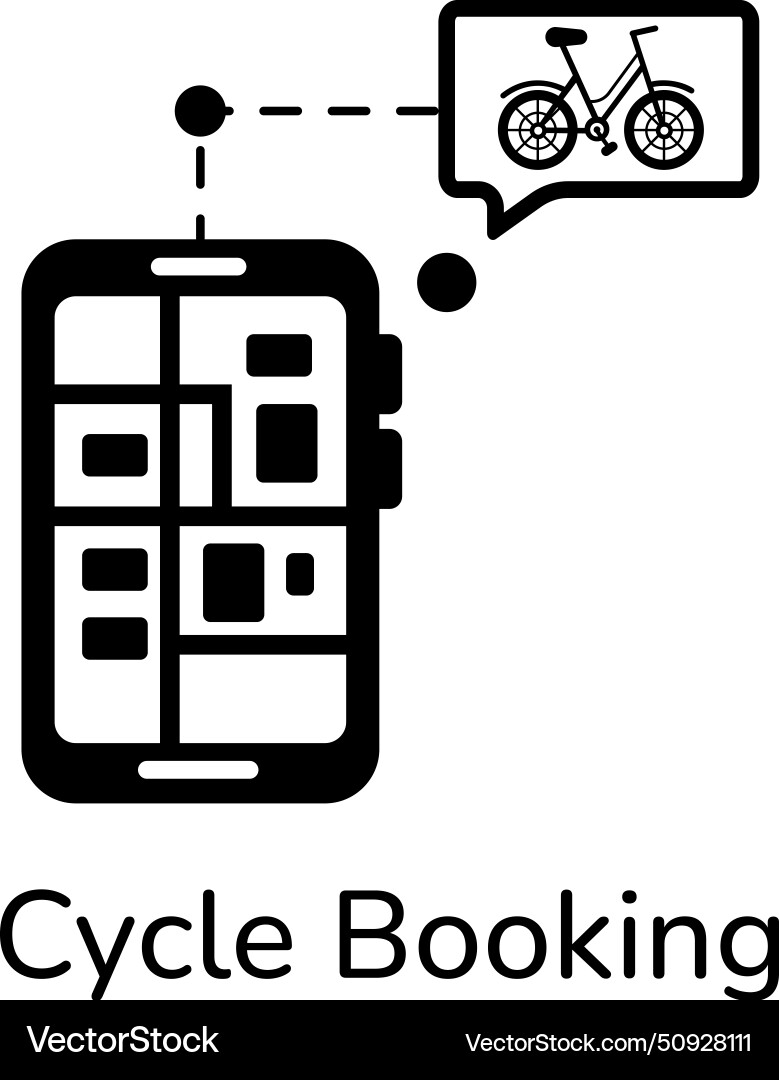 Cycle booking Royalty Free Vector Image - VectorStock