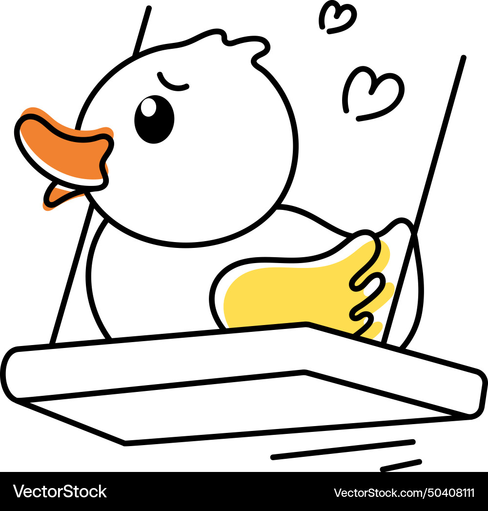 Funny duck doodles Royalty Free Vector Image - VectorStock