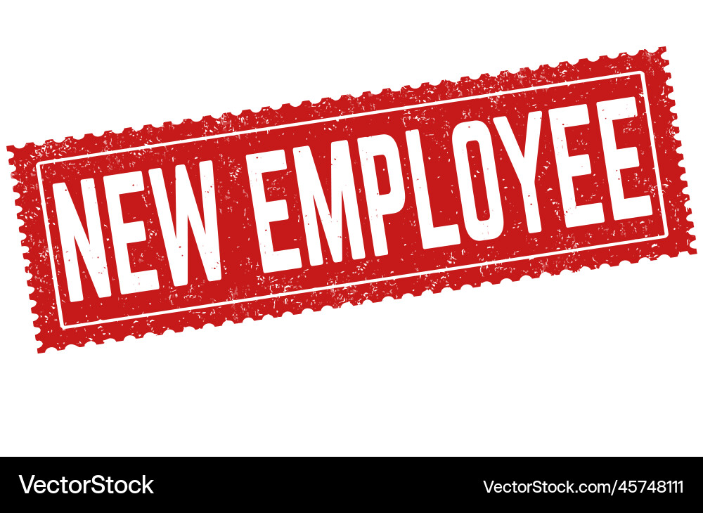 New employee grunge rubber stamp Royalty Free Vector Image