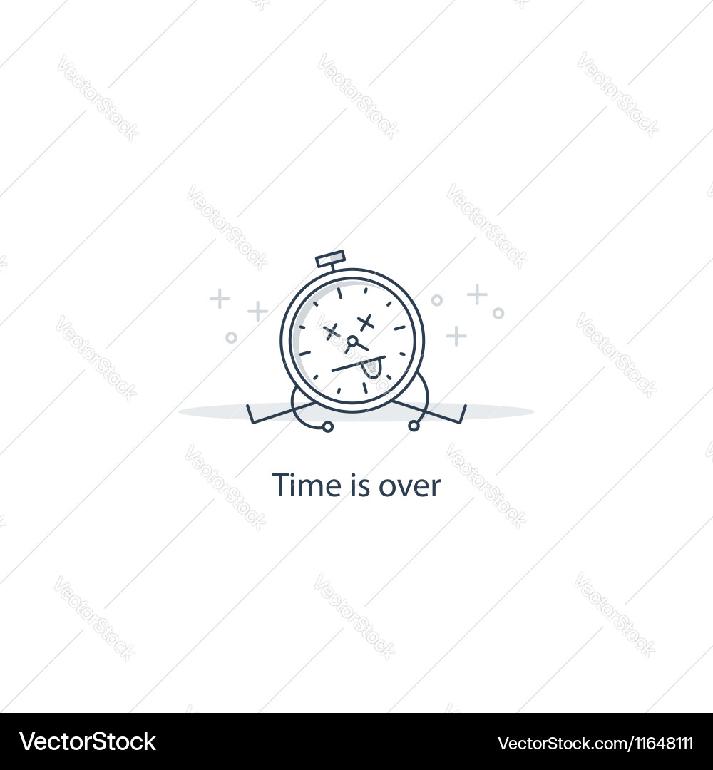 Time is over kill Royalty Free Vector Image - VectorStock
