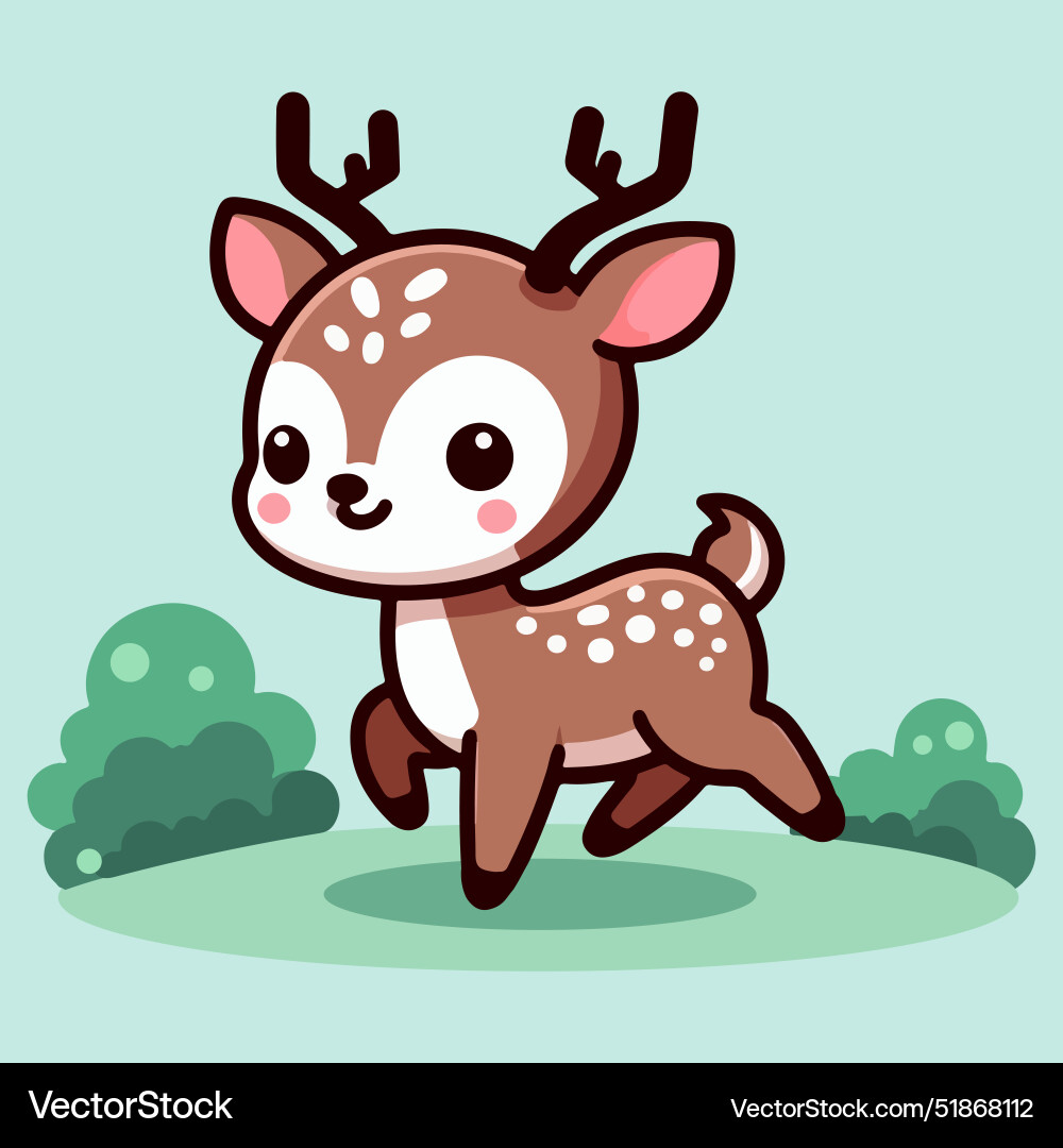 Cute deer art Royalty Free Vector Image - VectorStock