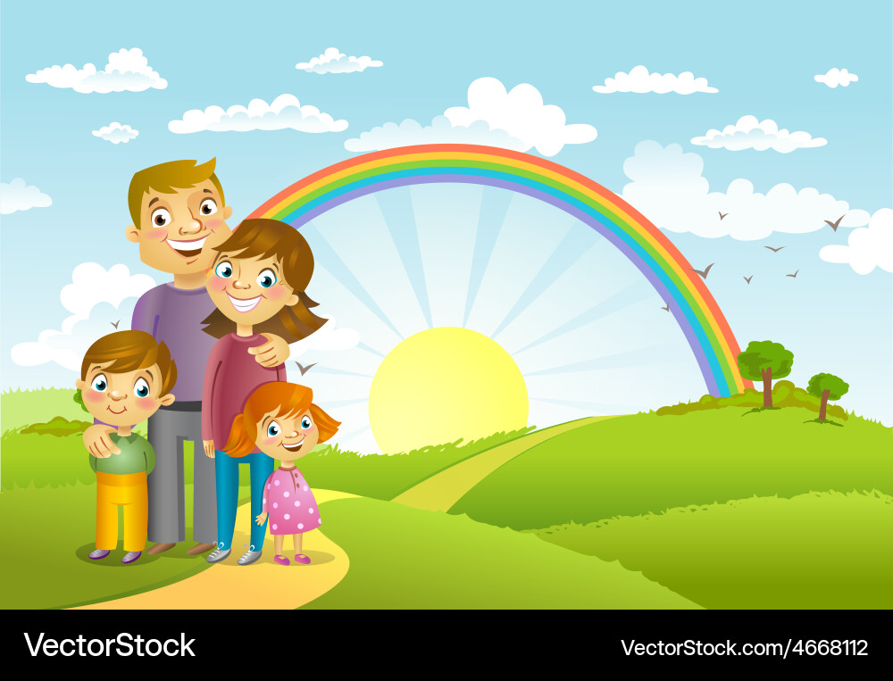 Happy family Royalty Free Vector Image - VectorStock
