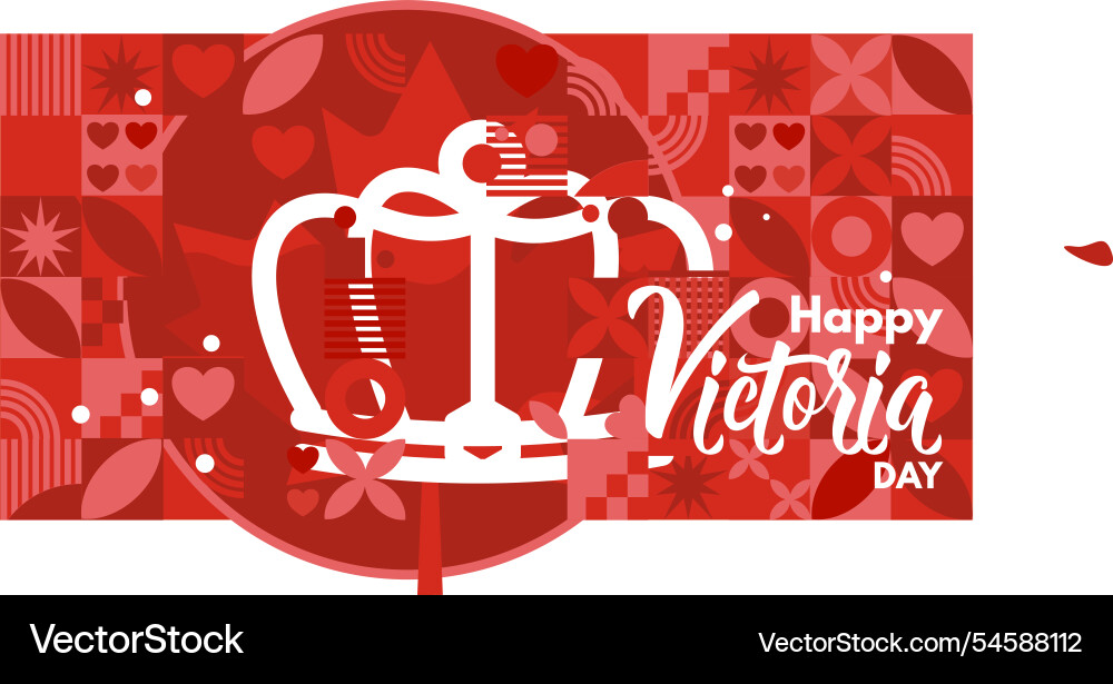 Happy victoria day canada banner Royalty Free Vector Image