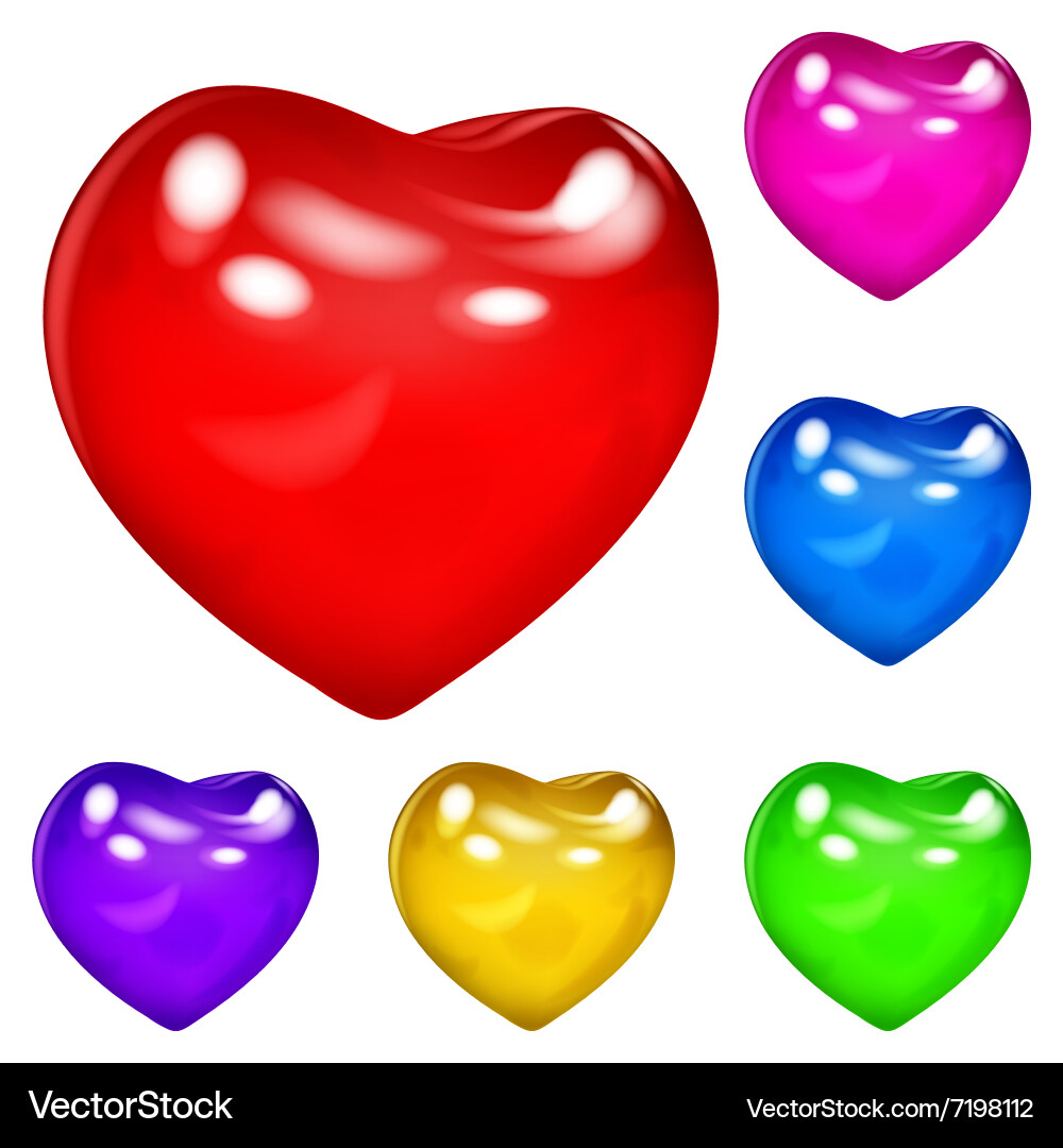 Opaque hearts Royalty Free Vector Image - VectorStock