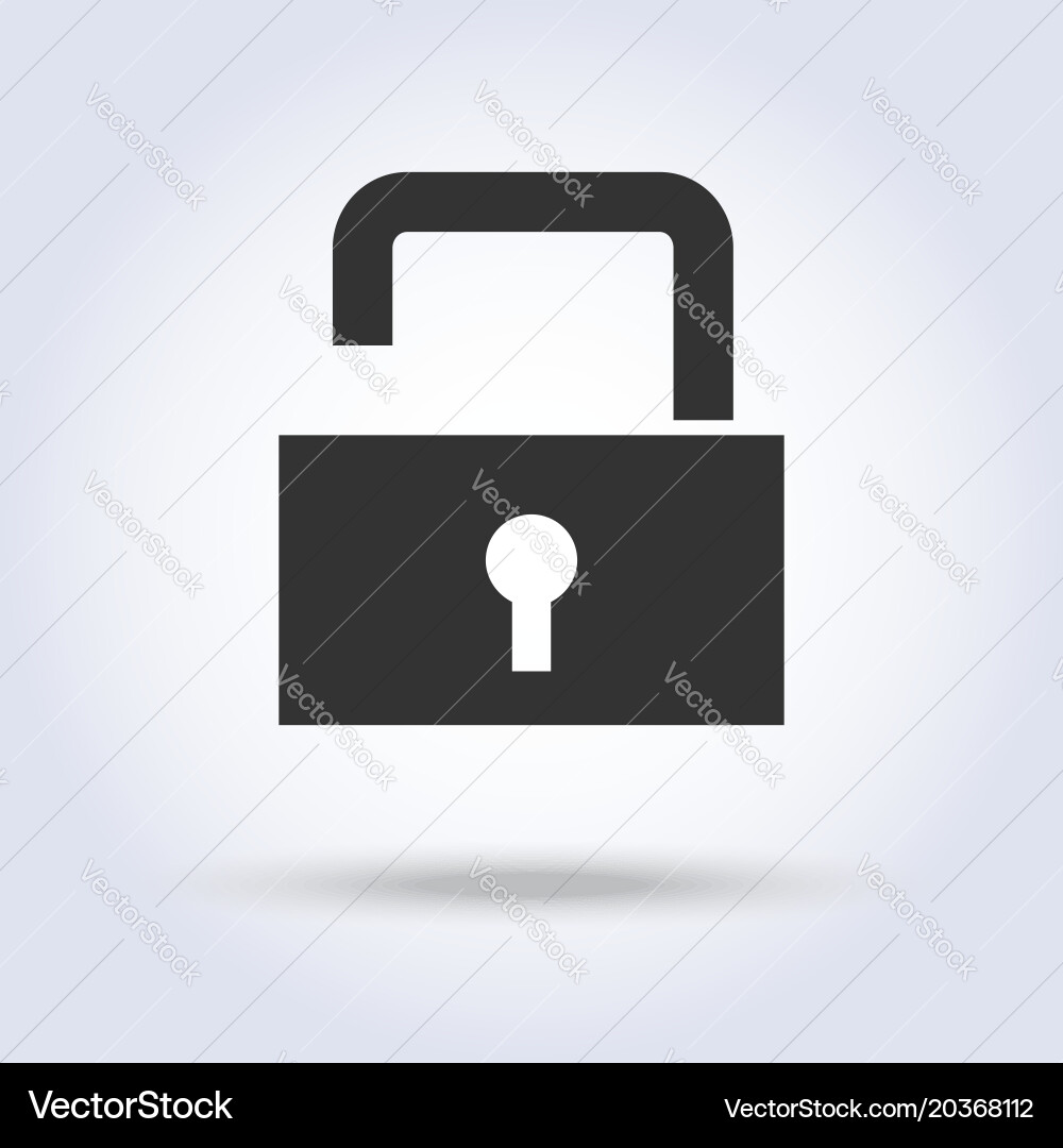Open lock icon Royalty Free Vector Image - VectorStock