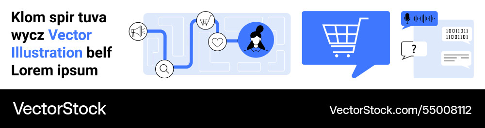 Streamlined e-commerce process with user profiles Vector Image