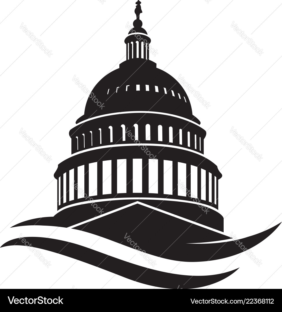 US Capitol Building Icon Royalty Free Vector Image