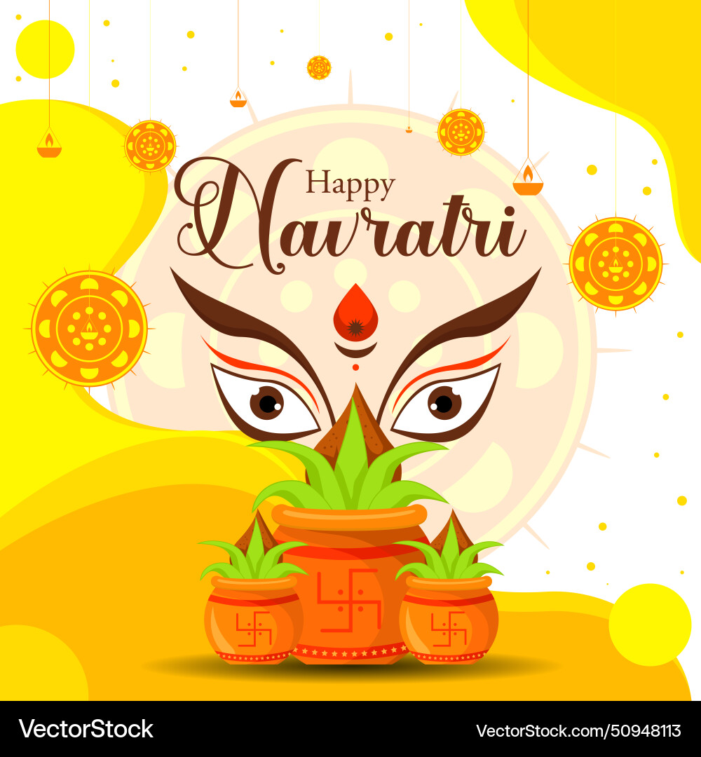 Chaitra navratri Royalty Free Vector Image - VectorStock