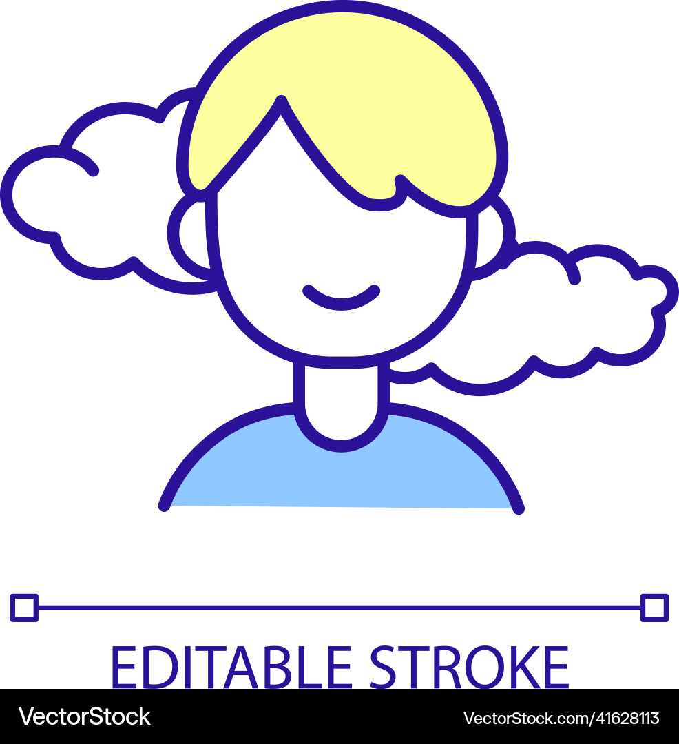 Child wellbeing rgb color icon Royalty Free Vector Image