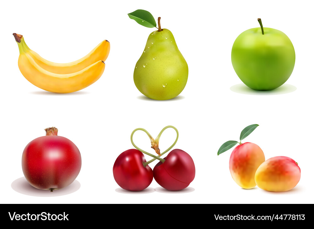 Creative layout made of fruits flat lay Royalty Free Vector