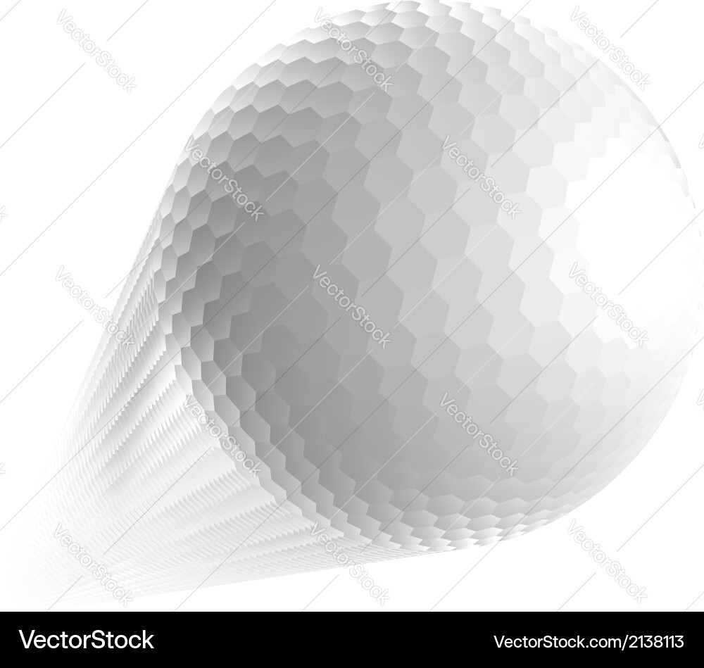 Golf ball fly Royalty Free Vector Image - VectorStock