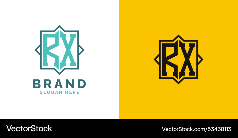Modern rx monogram logo design initial letter – Royalty-Free Vector ...