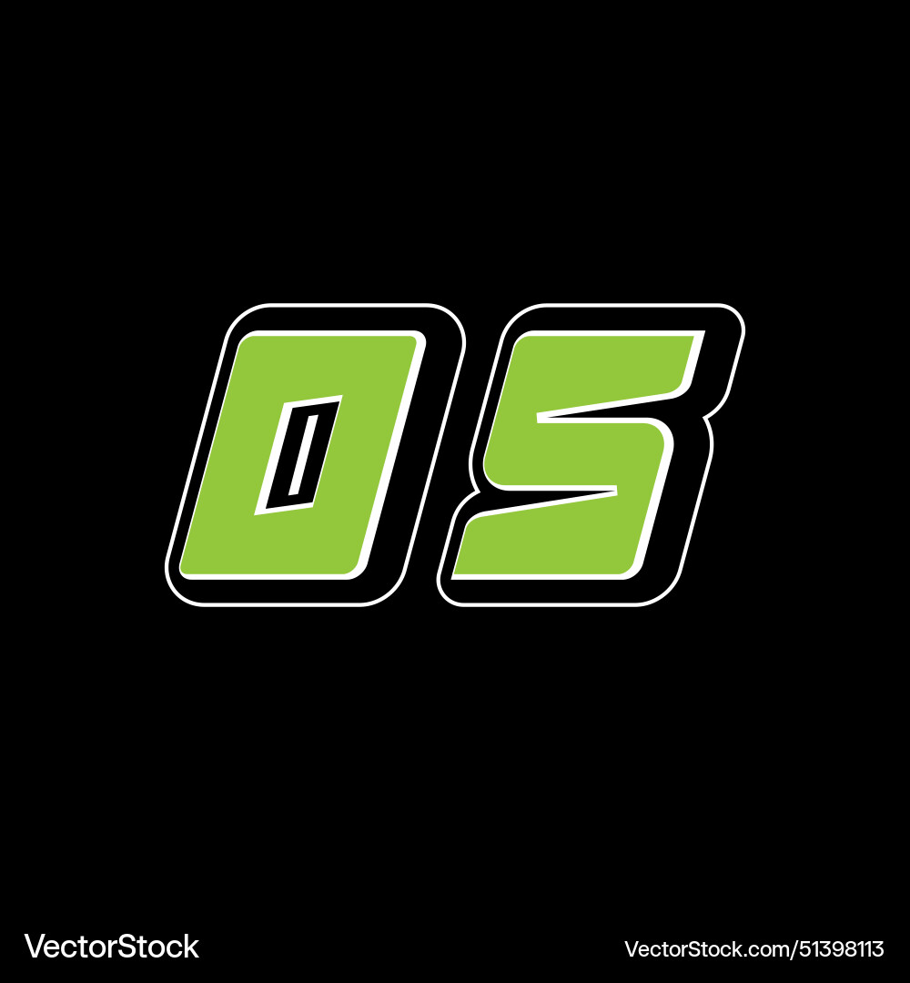 Racing number 05 design template Royalty Free Vector Image