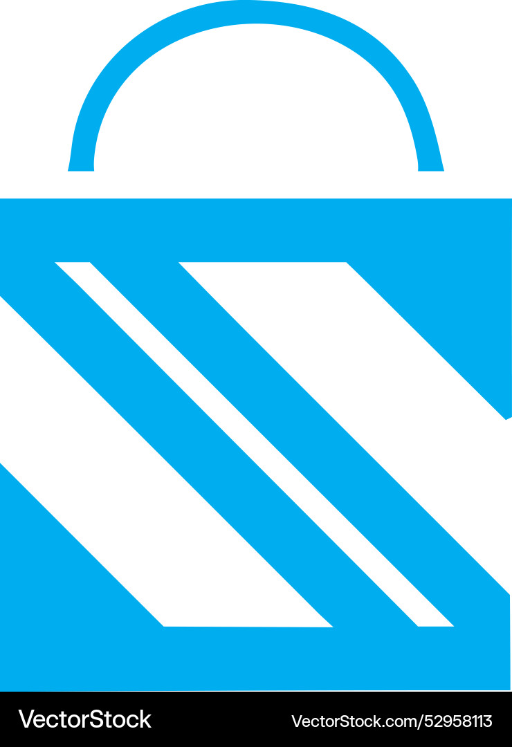 Shopping bag logo design Royalty Free Vector Image