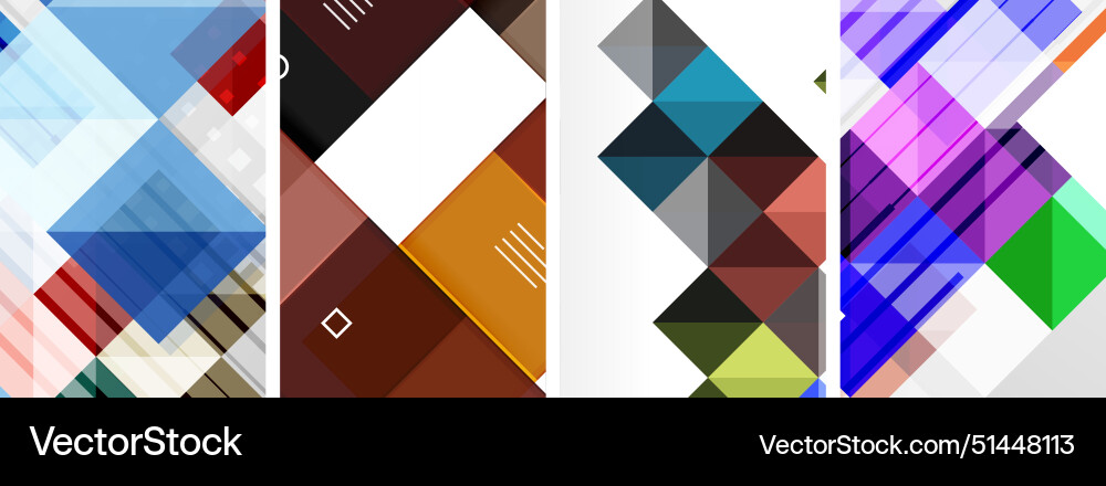 Square abstract poster set Royalty Free Vector Image