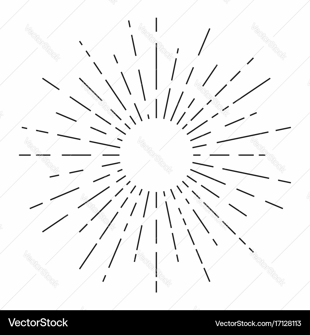 Sunburst sunshine rays in vintage style light Vector Image