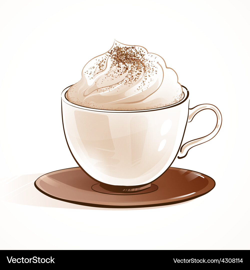 Cappuccino Royalty Free Vector Image - VectorStock