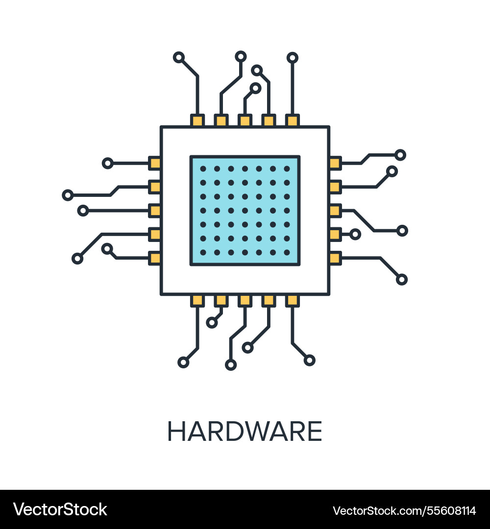 Hardware concept Royalty Free Vector Image - VectorStock