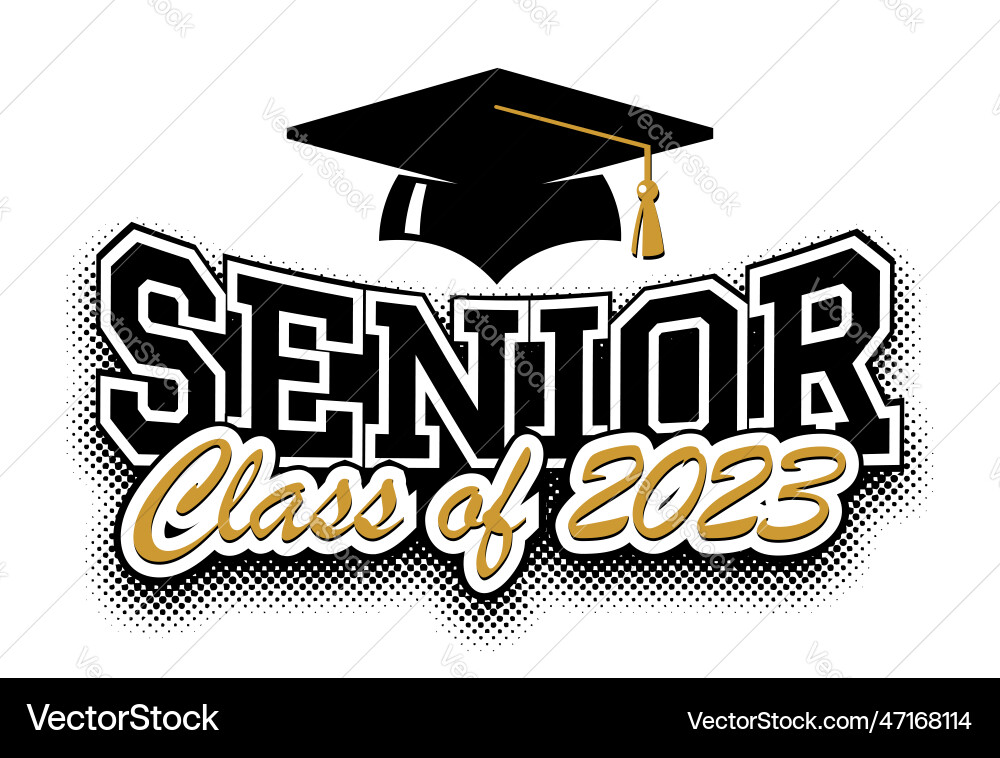High school graduate class Royalty Free Vector Image