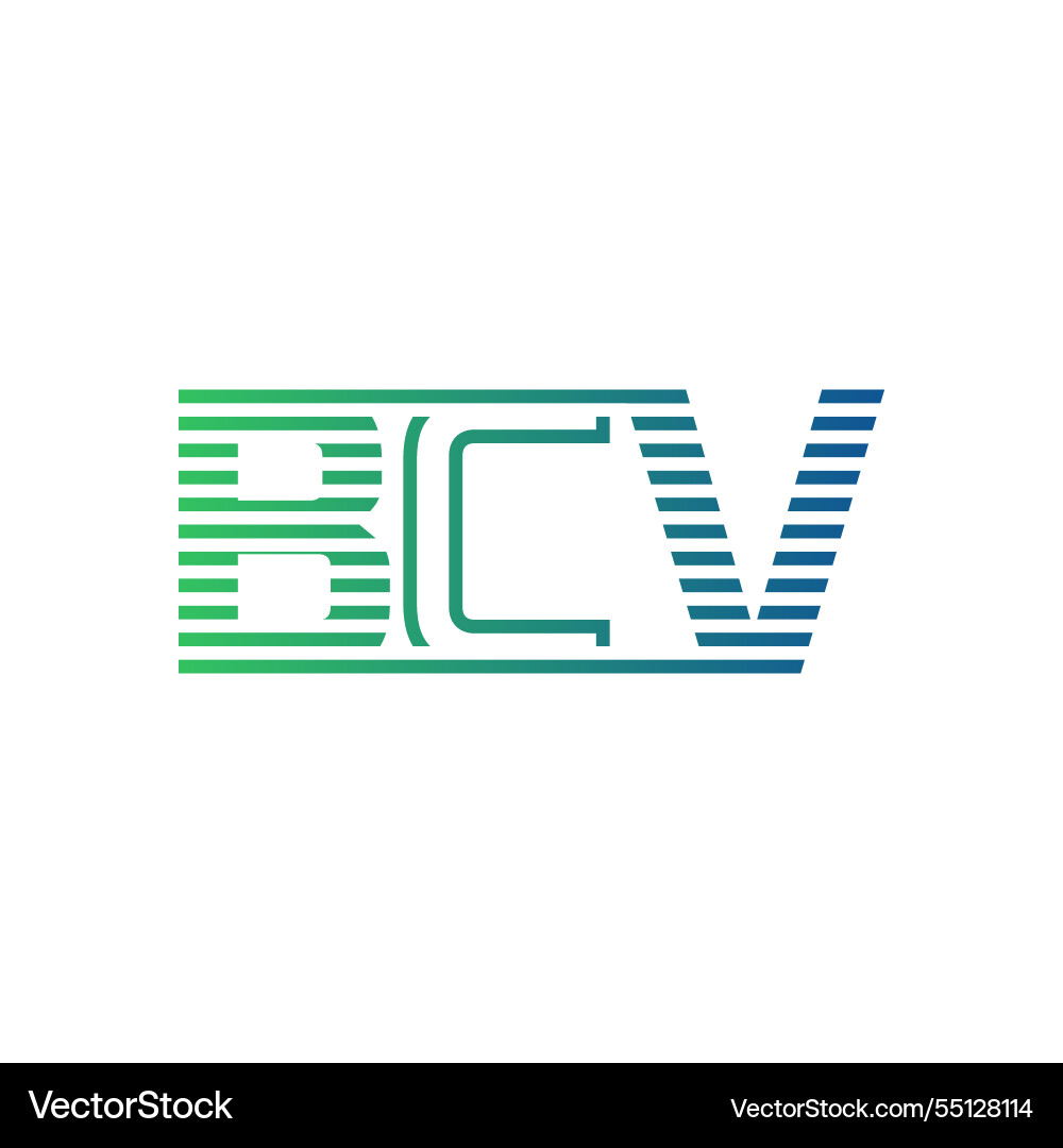 Modern bcv logo design letter minimalist Vector Image