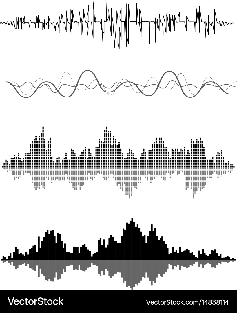 Sound waves Royalty Free Vector Image - VectorStock
