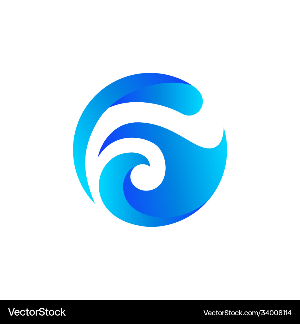 Wave logo Royalty Free Vector Image - VectorStock