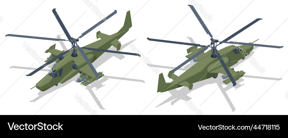 Military Attack Helicopters Side View Attack Helicopters Set 3D Model