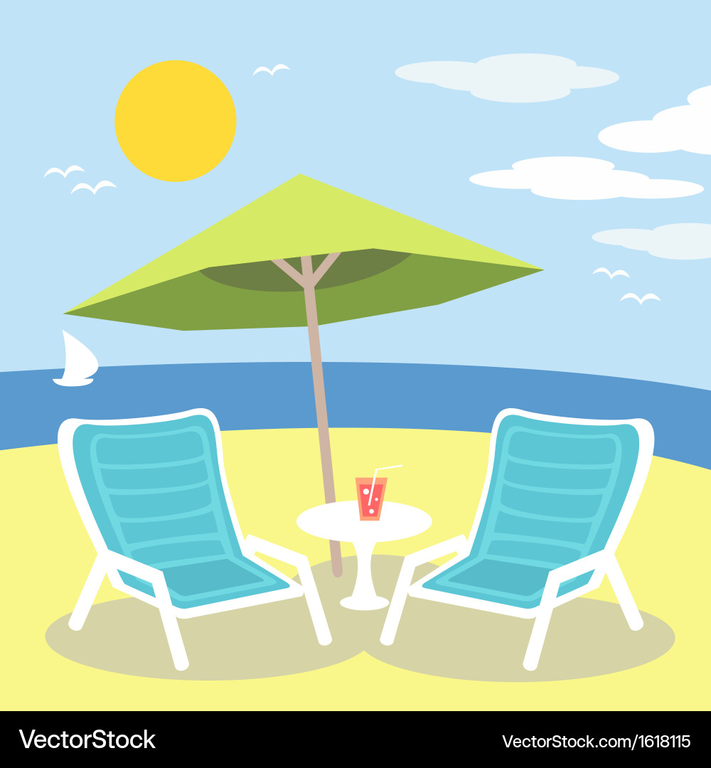 Lounge chairs Royalty Free Vector Image - VectorStock